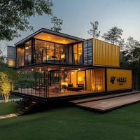 Quality Insulation Bright Steel Flat Bar Villa Container House Customized 40 Feet for sale
