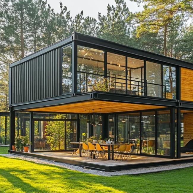 Expandable Prefabricated Container House with multiple color options