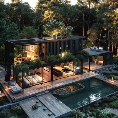 China Galvanized Top Frame  Collapsible Container House With Glass Wool Wallboard for sale