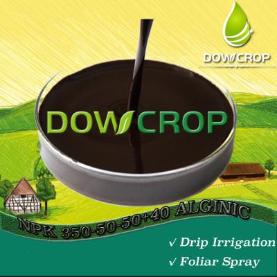 China DOWCROP SEAWEED NPK 350-50-50+40ALG HIGH QUALITY HOT SALE BLACK BROWN LIQUID 100% water soluble fertilizer organic for sale