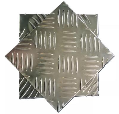 China JIS DIN Aluminum Checkered Sheet 6061-T6 1060-H24 0.5mm 0.8mm Thick for sale