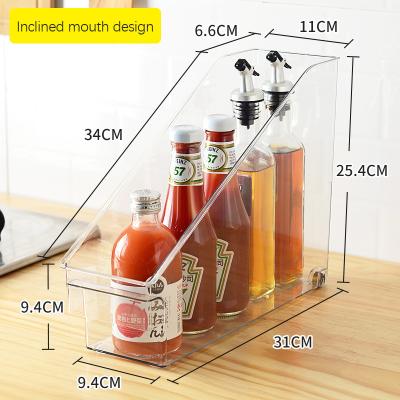 China Schone Keuken Duidelijke Plastic Organisator Snack Storage Stackable Te koop