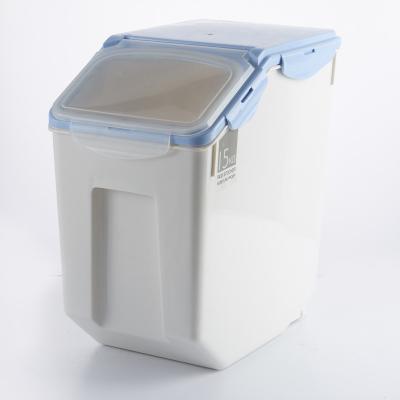 Cina contenitore quadrato di plastica dell'alimento per animali domestici dei contenitori di stoccaggio della radura del riso del contenitore di riso 10kg in vendita