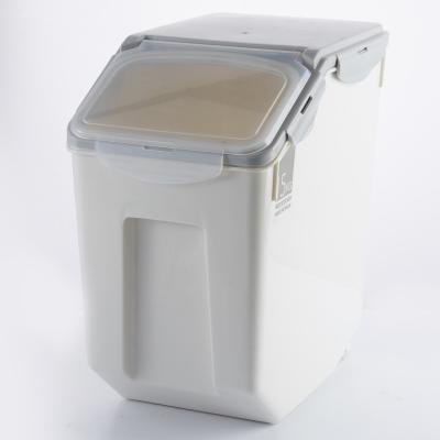 中国 10kg米箱の米のゆとりのプラスチック正方形の貯蔵容器ペット食品容器 販売のため