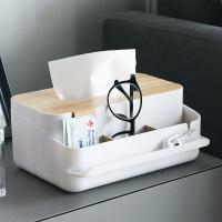 China Refillable Reusable Plastic Tissue Box Cover Silk Screen Tissue Container for sale