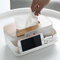 China Refillable Reusable Plastic Tissue Box Cover Silk Screen Tissue Container for sale