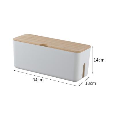 Cina Scrittorio di legno di Box Storage For dell'organizzatore del cavo del coperchio 34*13*14cm in vendita