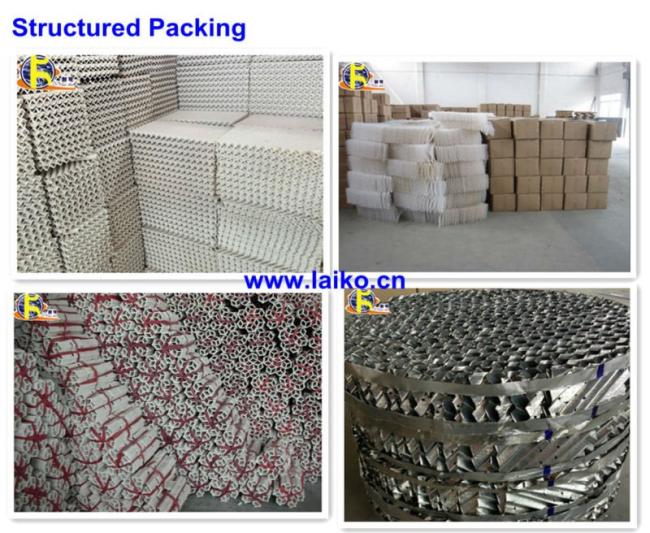 Packing Distillation Columns: Metal Structured Packing stainless steel wire gauze packing distillation column