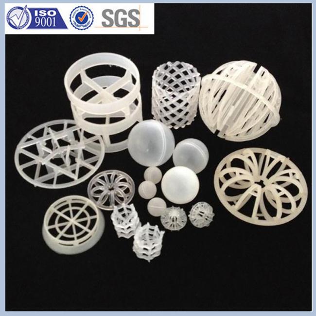 Plastic Random Tower Packing PP PE RPP PVC CPVC PVDF ETFE PFA Material Plastic Random Pack Heilex Ring