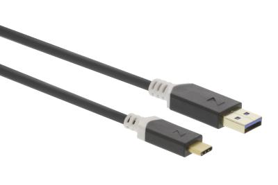 China 3.1 Type C USB Link Cable 1.0m Gold Plated Black Color For Mobile Phone for sale