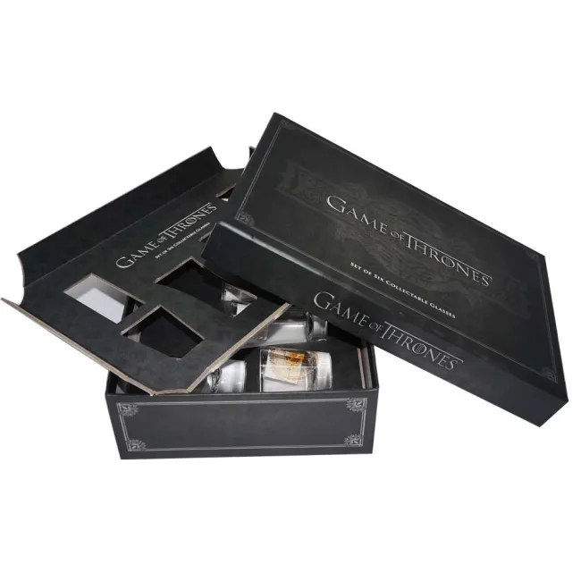I vestiti cosmetici del gioco pieghevole nero su ordinazione del cartone inscatolano il contenitore di regalo magnetico di Natale dei contenitori di regalo