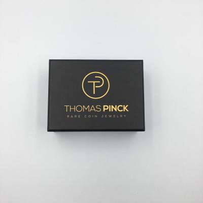 Cina Imballaggio di lusso di Ring Rigid Small Paper Cosmetic di 2mm del cartone dei gioielli di regalo di PMS nero del contenitore in vendita