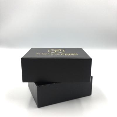 Cina Imballaggio di lusso di Ring Rigid Small Paper Cosmetic di 2mm del cartone dei gioielli di regalo di PMS nero del contenitore in vendita