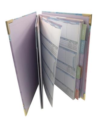 China 210pp ODM Personal Business Journal Planner Thick Paper 2.5mm Gold Hot Stamping Organizer for sale