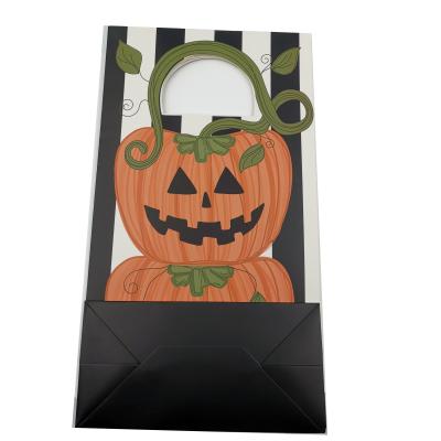China C1S CMYK  Recycled Handle Carry Food Packaging Bag For Christmas 18kgs for sale