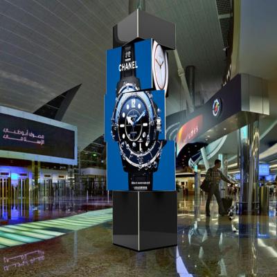 China 360 degree digital flex board advertising spinning led board screen for sale