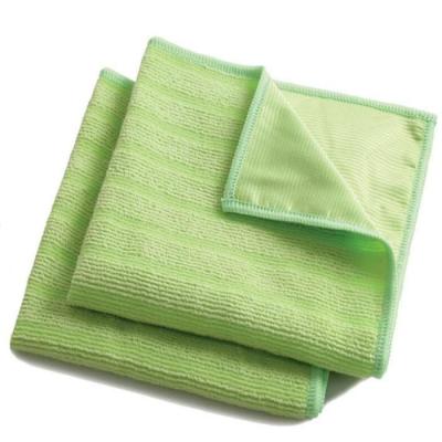 China 40x40cm High Quality Microfiber Towels Green Color Micro Fibre Cloths for sale