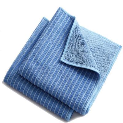 Cina panno di sfregatura di Microfiber di colore blu del panno di pulizia di 260gsm Microfiber in vendita