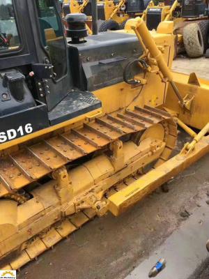 China New Track 4.5M3 Used Shantui Bulldozer SD16 With C6121 Engine 120kw for sale