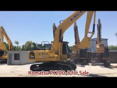 Originele Komatsu PC200 graafmachine lage werktijden Gebruikte Komatsu Crawler Graafmachine / Gebruikte Komatsu Digger