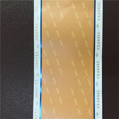 China china manufacturer cigarette rolling cork yellow logo printed cigarette tipping paper for sale