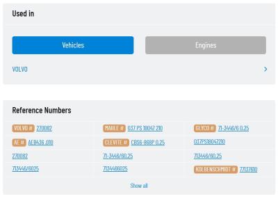 중국 KS 연결 막대기 베어링 세트 77137610 KOLBENSCHMIDT 부품 번호 270082 037PS18047210 71-3446/60.25 농장 용도 판매용