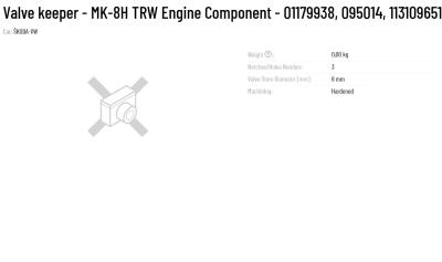 中国 100%試験されたKODA-VW MK-8H TRW エンジンコンポーネント 01179938 095014 113109651A バルブキーパーとオリジナルKS 販売のため