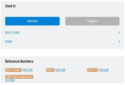 China 92-22008 TRW Componente do motor 04192396 Assento de válvula para peças sobressalentes de máquinas agrícolas à venda