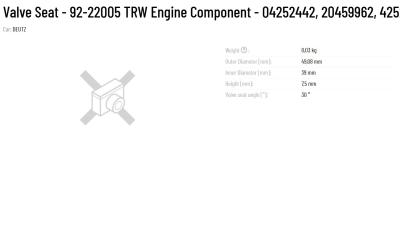 China TRW Valve Seat 04252442 20459962 4252442 voor deutz volvo Te koop