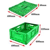China Foldable Stackable Storage Bins Collapsible Moving Crate 600x400x52mm 40L for sale