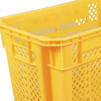 China 550*335*325mm Internal Size Custom Logo Colorful Vented Stackable Plastic Crates for sale