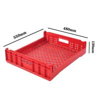 China Stackable Plastic Bread Tray Turnover Crate with Silk Printing Logo and Foldable Design for sale