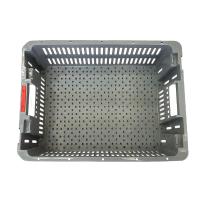 China Sturdy Plastic Crates PP Vented Stackable Harvest Basket Turnover for Tomato Packaging for sale