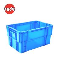 China Internal Size 551*348*291mm PP Rectangular Square Plastic Crate for Warehouse Storage for sale