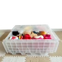 China Durable Stackable Plastic Nesting Crate with Attached Lid External Size 600*400*265mm for sale