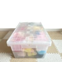 China Durable Stackable Plastic Nesting Crate with Attached Lid External Size 600*400*265mm for sale