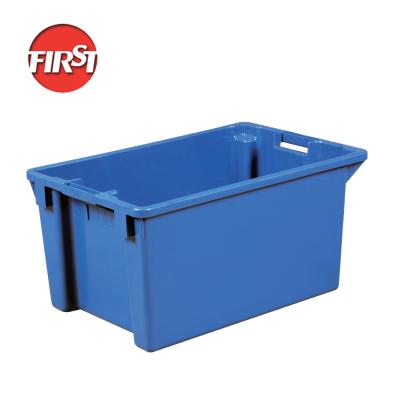 Caja de almacenamiento de plástico de ahorro de espacio para embalaje y entrega de logística pesada