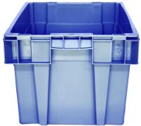 China Warehouse Storage Plastic Turnover Crate with Silk Printing Logo and Stackable Design for sale