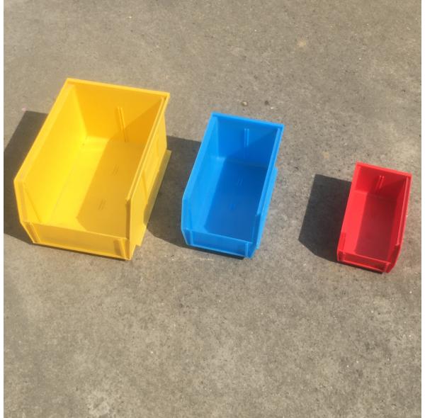 Hangende plastic containers voor planken Onderdelen container gereedschappen Industrieel opslag Gebruik magazijn