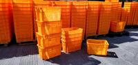 China Farm Stackable Turnover Crates Logistic Crates Box Mesh Fruit Plastic Storage Basket for sale