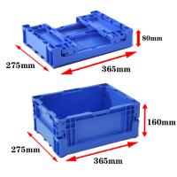 China Small Industrial Warehouse Shipping Plastic Foldable Crate Customized Color Stackable for sale