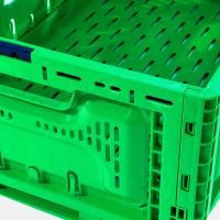 China 40L Volume Vegetable Packing Agriculture Foldable Stackable Plastic Crates for Fruits for sale