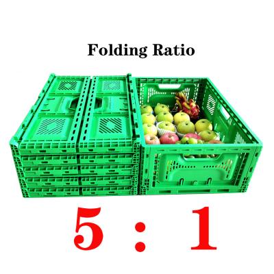 China Stackable Plastic Storage Basket Functional Vegetable Turnover Basket 600x400x220mm for sale
