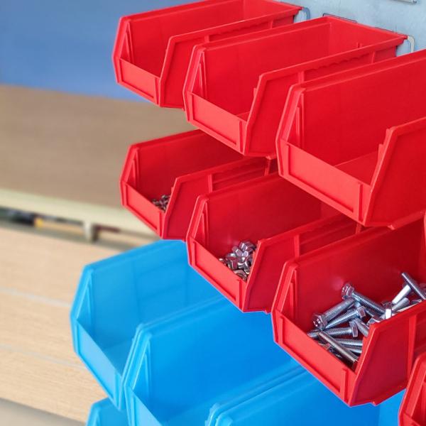 Quality 11 Inch 13 Inch Industrial Stackable Plastic Storage Bins Boxes for sale