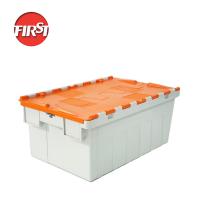 China PP Plastic Nestable Crate with Lid Recyclable and Lockable Organization Container for sale