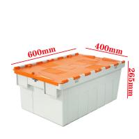 China PP Plastic Nestable Crate with Lid Recyclable and Lockable Organization Container for sale