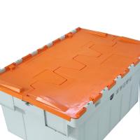 China PP Plastic Nestable Crate with Lid Recyclable and Lockable Organization Container for sale