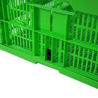 China 600x400x255mm Fold Collapsible Plastic Storage Crate Stacking Logistics Packaging for sale