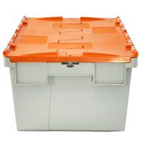 China PP Plastic Nestable Crate with Lid Recyclable and Lockable Organization Container for sale