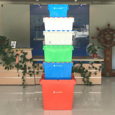 China Recyclable Heavy Duty Container Storage Tote Box Bin for Large Moving Plastic Crate for sale